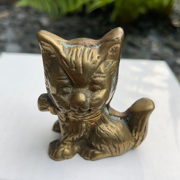 Accents | Brass Cat Paperweight Made In Taiwan | Poshmark